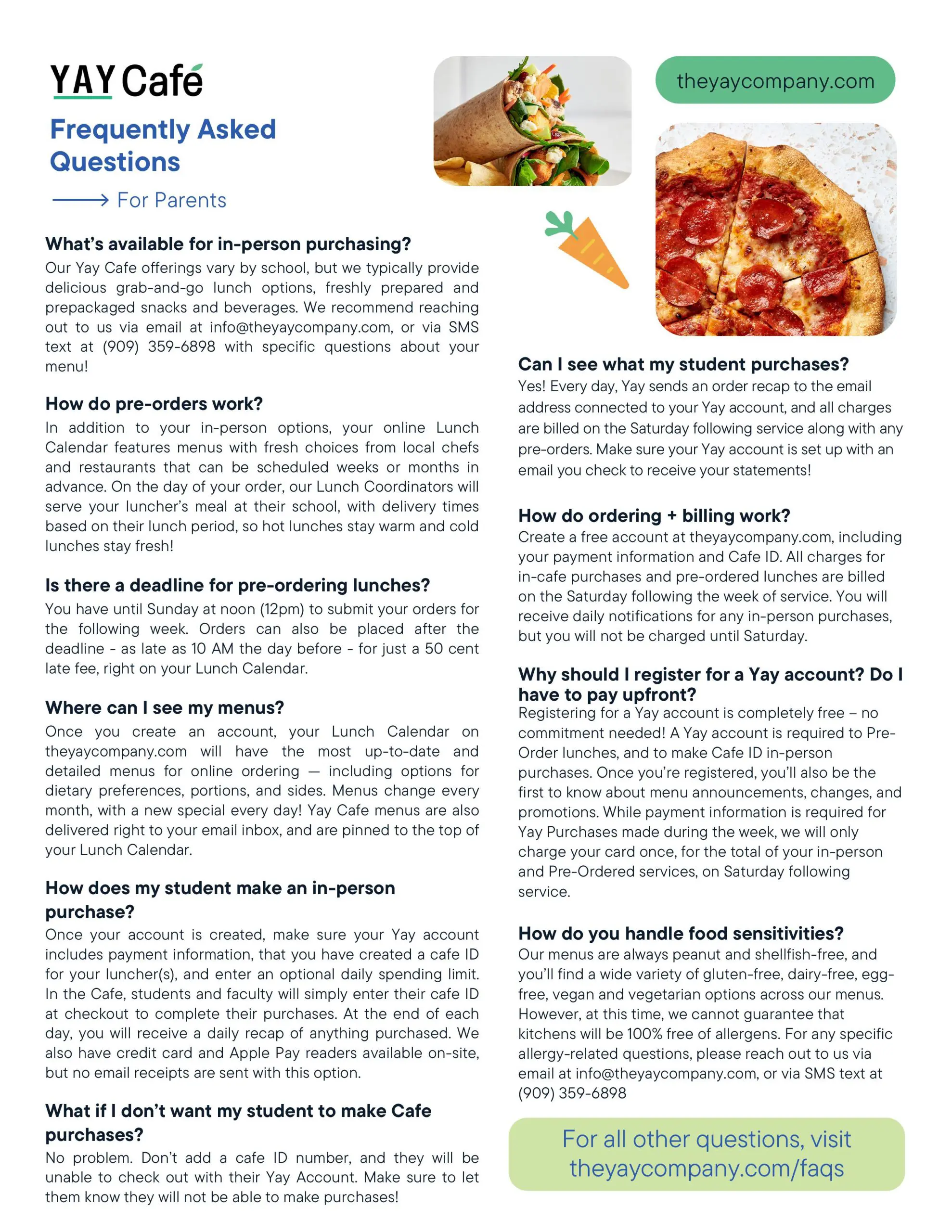 Cafeteria Program YAY | Holy Trinity High School