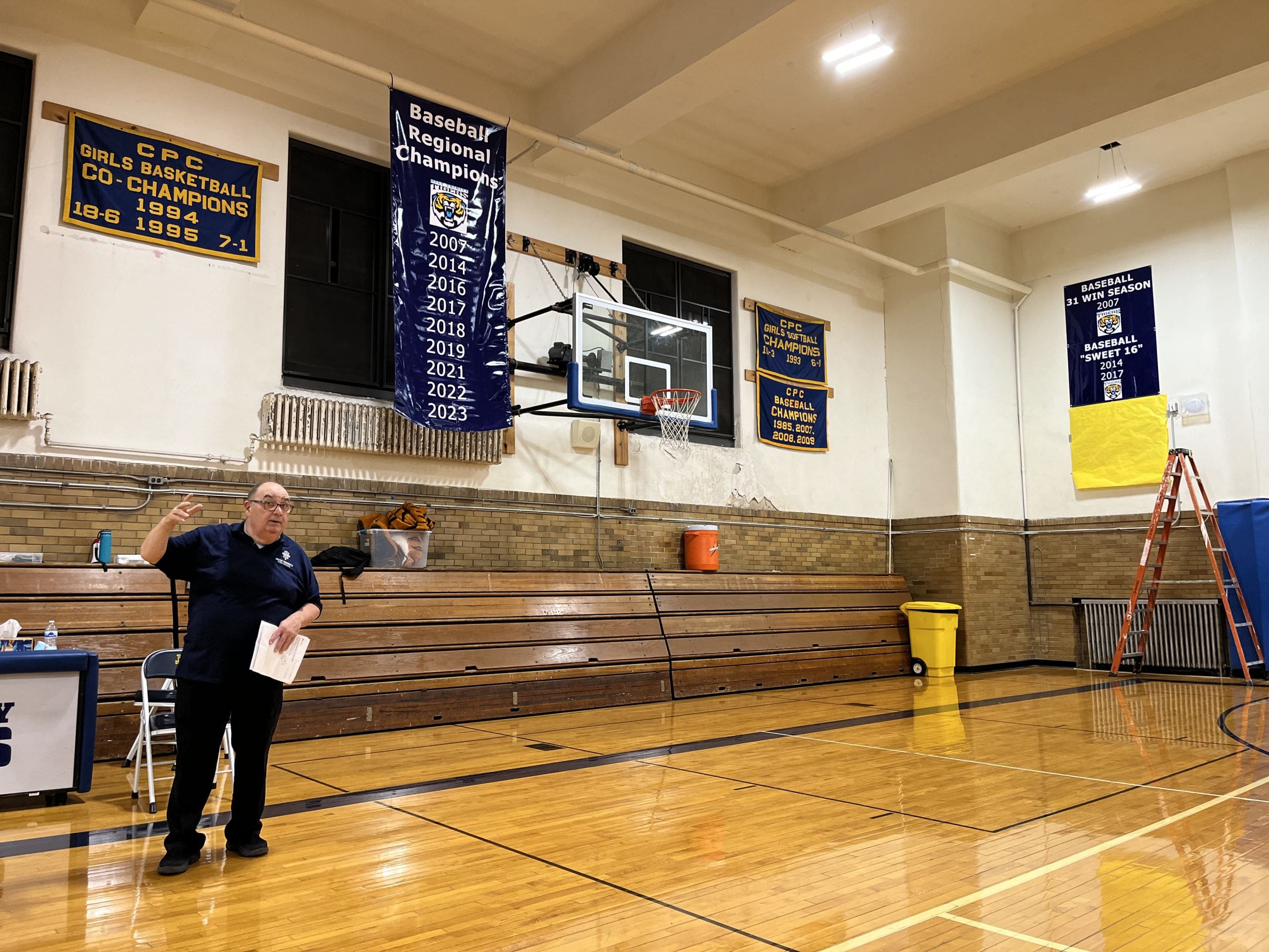 Holy Trinity Baseball Unveils 5 New Banners in the HTHS Gym! | Holy ...
